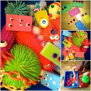 Monsters Sensory Bin