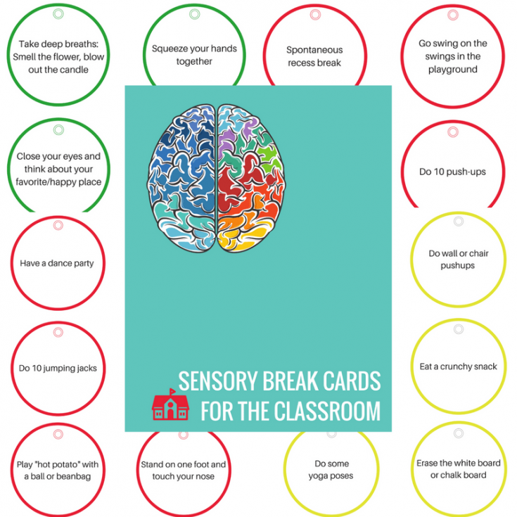 Sensory Break Cards for the Classroom - The Chaos and the Clutter