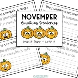 November Emotions Printables for Kids