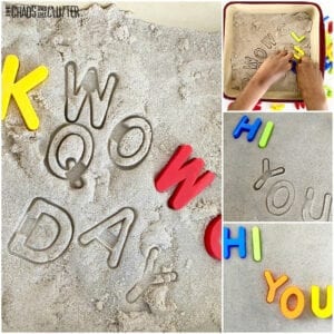 Kinetic Sand Sensory Bins