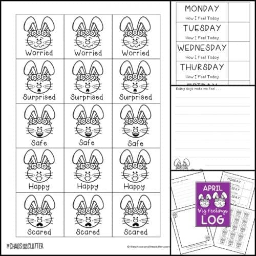 April Emotions Printables for Kids