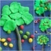 Apple Tree Colour and Counting Playdough Game
