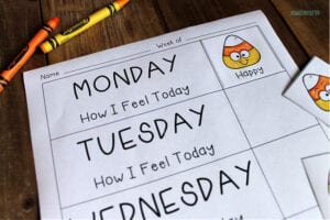 October Emotions Printables for Kids